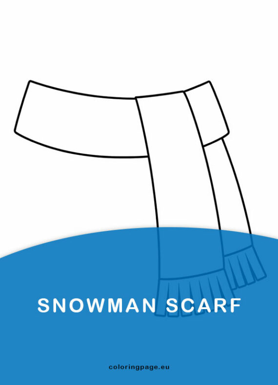 Snowman scarf | Coloring Page