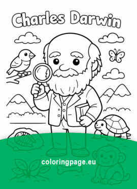 Charles Darwin | Coloring Page