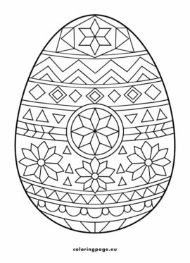 Geometric Easter Egg to Color | Coloring Page
